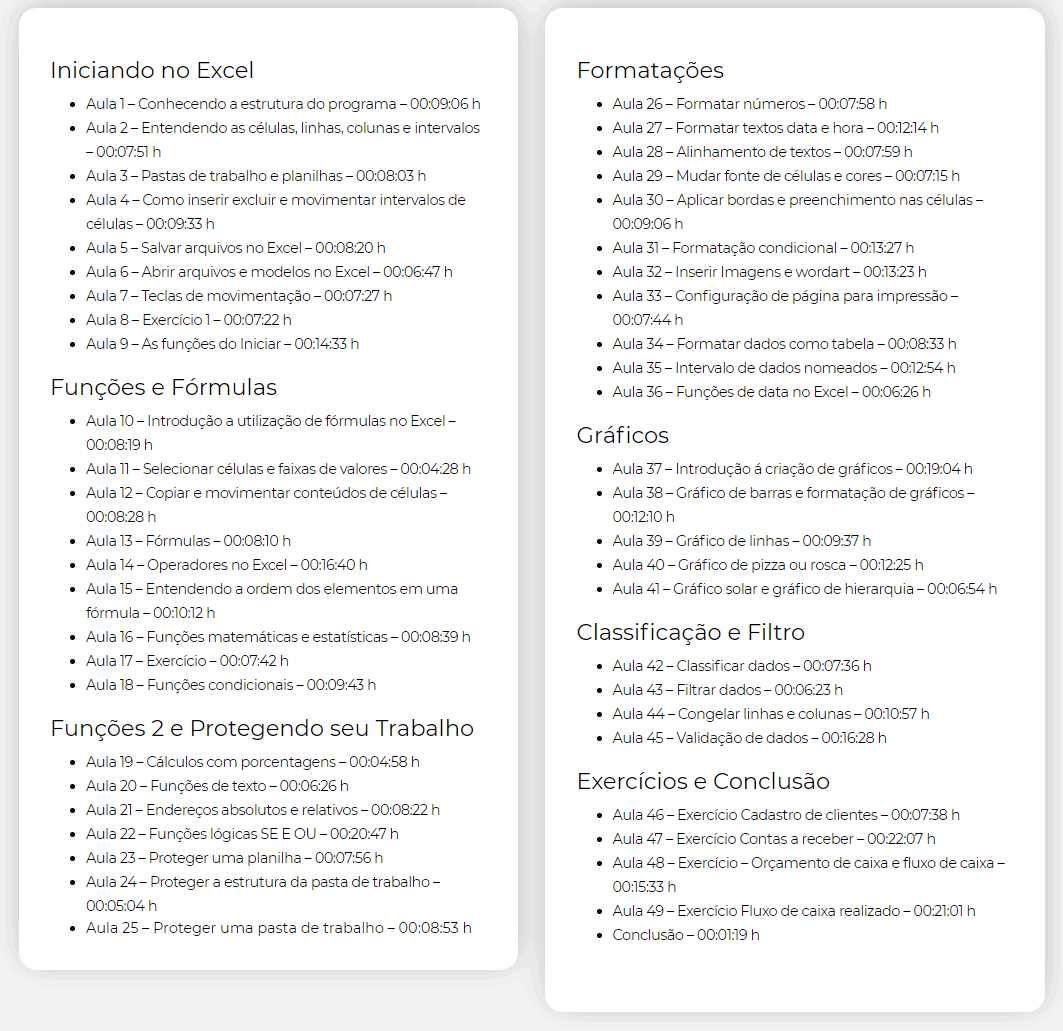Curso Excel Master Excel Básico Excel Avançado Excel Avançado Ii Vba Excel Lp Excel